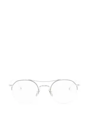 Thom Browne Round-frame Double-bridge Glasses - Silver