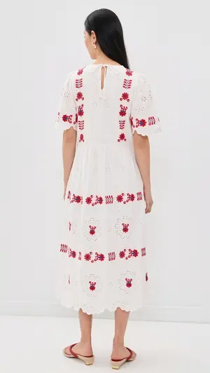 Sea Catharina Embroidered Midi Dress