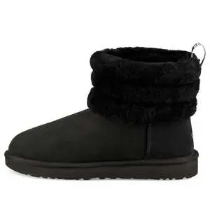 UGG Classic Mini Fluff Quilted Boot - Black