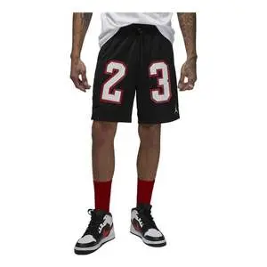 JORDAN Essentials Graphic Mesh Shorts - Black/white/red