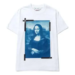 Off-White Ss22 Elizabeth Printing Round Neck Pullover Short Sleeve White T-shirt - Multi-color