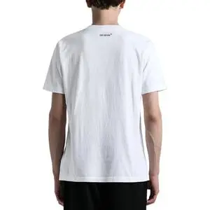 Off-White Ss22 Elizabeth Printing Round Neck Pullover Short Sleeve White T-shirt - Multi-color
