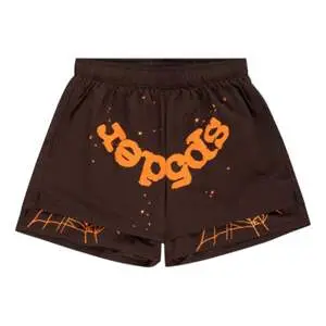 SP5DER Og Web Double Layer Shorts - Brown
