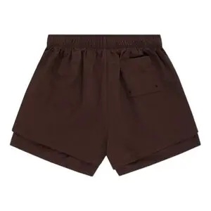 SP5DER Og Web Double Layer Shorts - Brown