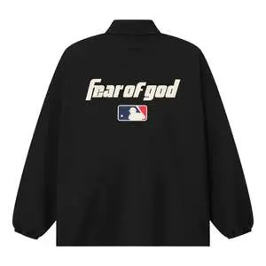 Fear Of God Mlb Coaches Jacket - Black