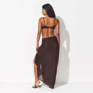 SKIMS Sheer Sarong | Deep Neutral | 2xs | Swim Cover Ups