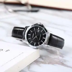 Casio Couple Quartz Analog Watch - Black