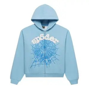 SP5DER Og Web Zip Up Hoodie - Sky Blue