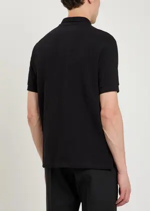Paul Smith Appliquéd Piqué Cotton Polo Shirt - Black