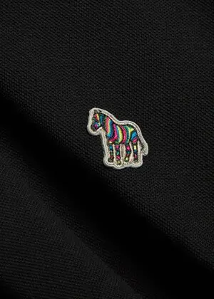 Paul Smith Appliquéd Piqué Cotton Polo Shirt - Black