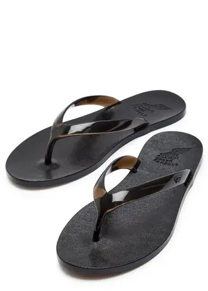 ANCIENT GREEK SANDALS Rubber Flip Flops - Black