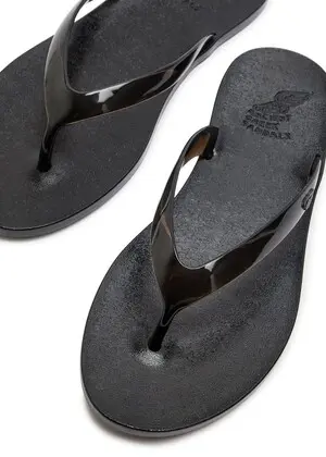 ANCIENT GREEK SANDALS Rubber Flip Flops - Black