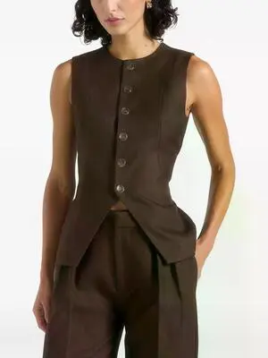 Manière De Voir Tailored Crew Neck Cinch Waistcoat