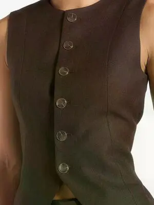 Manière De Voir Tailored Crew Neck Cinch Waistcoat