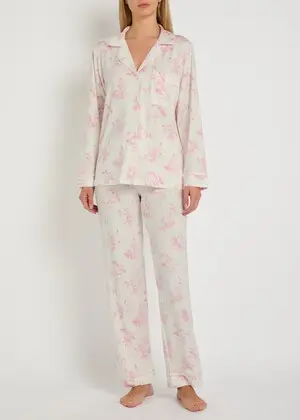 Eberjey Gisele Floral-print Jersey Pyjama Set - Pink