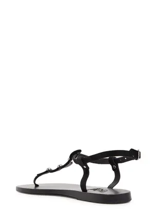 ANCIENT GREEK SANDALS Ilida Studded Suede Sandals - Black