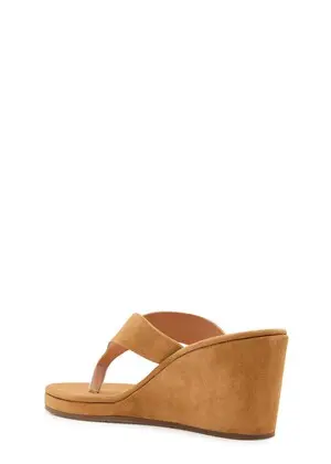ANCIENT GREEK SANDALS Charys Suede Wedges - Camel