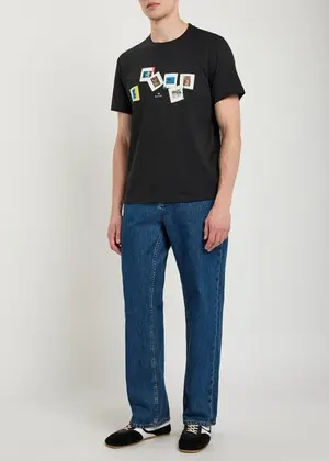 Paul Smith Slides Printed Cotton T-shirt - Black