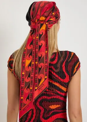 Emilio Pucci Printed Twill Triangle Scarf