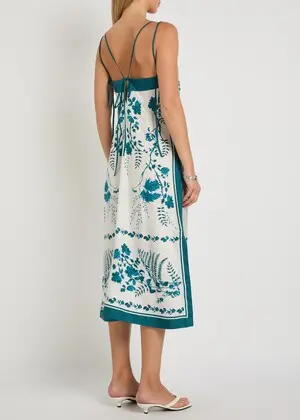 Erdem Printed Silk Midi Dress