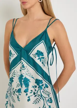 Erdem Printed Silk Midi Dress
