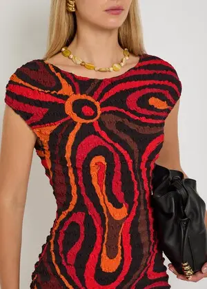 Emilio Pucci Printed Seersucker Mini Dress