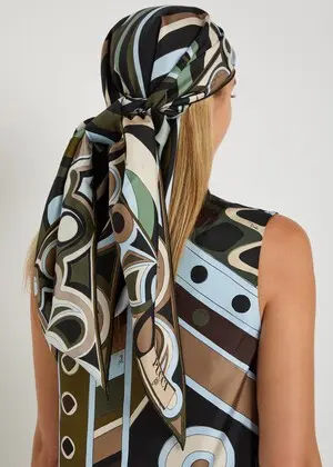 Emilio Pucci Printed Twill Triangle Scarf
