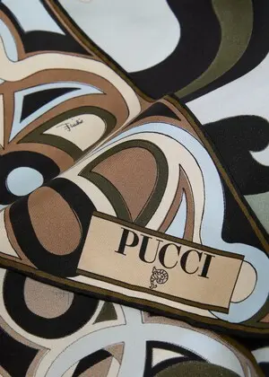 Emilio Pucci Printed Twill Triangle Scarf