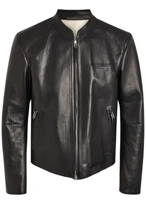 TOM FORD Stand-collar Leather Biker Jacket