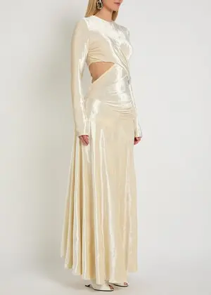 Rabanne Embellished Velour Gown