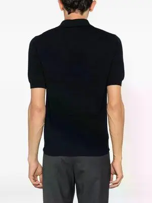 GRAN SASSO Textured-knit Polo Shirt