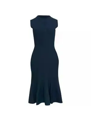 Stella McCartney Sleeveless Fluted-hem Midi Dress - Blue