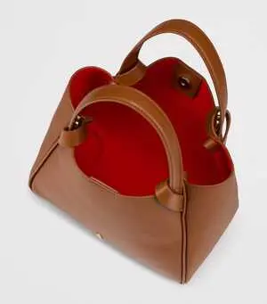 CHRISTIAN LOUBOUTIN Bettina Mini Leather Tote Bag - Brown