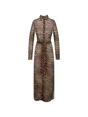 MAISON CLOSE Leopard Print Maxi Dress