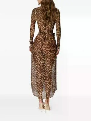 MAISON CLOSE Leopard Print Maxi Dress