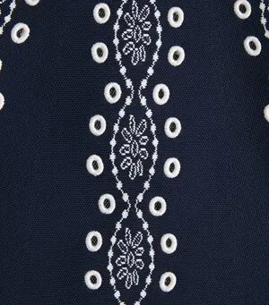 Sandro Embroidered Knitted Mini Dress