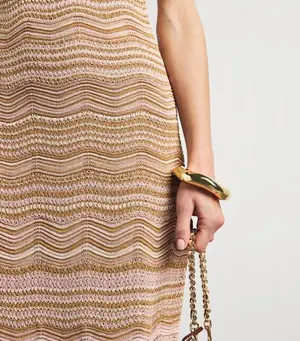 Sandro Knitted Sleeveless Midi Dress - Brown