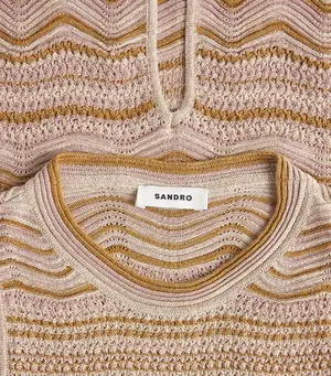 Sandro Knitted Sleeveless Midi Dress - Brown