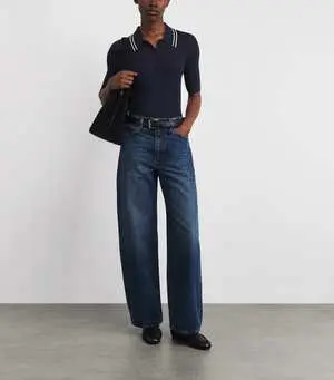 7 For All Mankind Crochet Polo Shirt