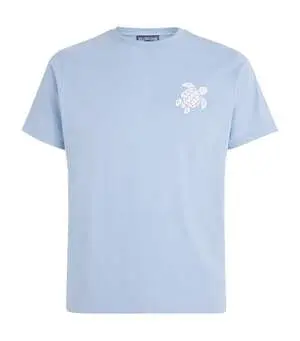 Vilebrequin Organic Cotton Embroidered T-shirt - Blue