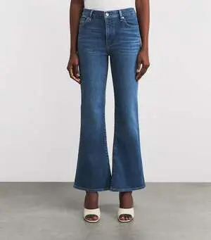 FRAME The Icon Mid-rise Flared Jeans - Navy