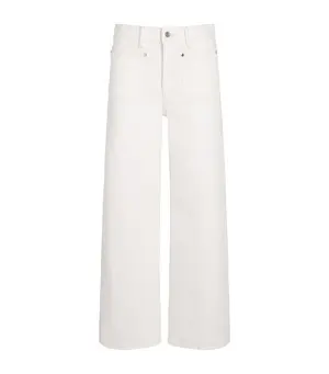 FRAME Le Slim Palazzo High-rise Wide-leg Jeans - White