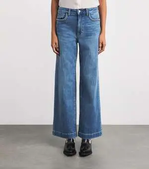 Paige Anessa Wide-leg Jeans - Blue