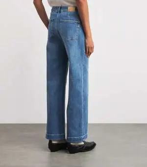 Paige Anessa Wide-leg Jeans - Blue