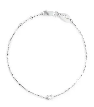 REDLINE White Gold And Diamond Princess Bracelet - Red