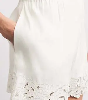 Camilla And Marc Chara Embroidered Linen-blend Shorts
