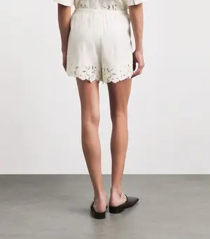Camilla And Marc Chara Embroidered Linen-blend Shorts