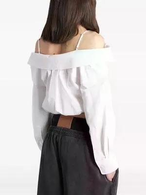 Alexander Wang Off-shoulder Cropped Shirt