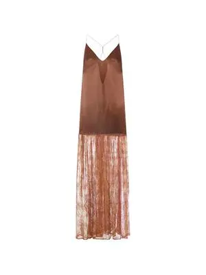 THE NINA STUDIO Silk Lace Insert Dress