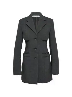 Alexander Wang Single-breasted Blazer With Waist Cut-outs - Grey